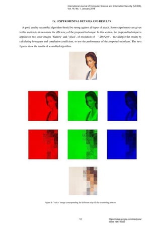 Three Dimensional Chaotic System for Color Image Scrambling Algorithm | PDF