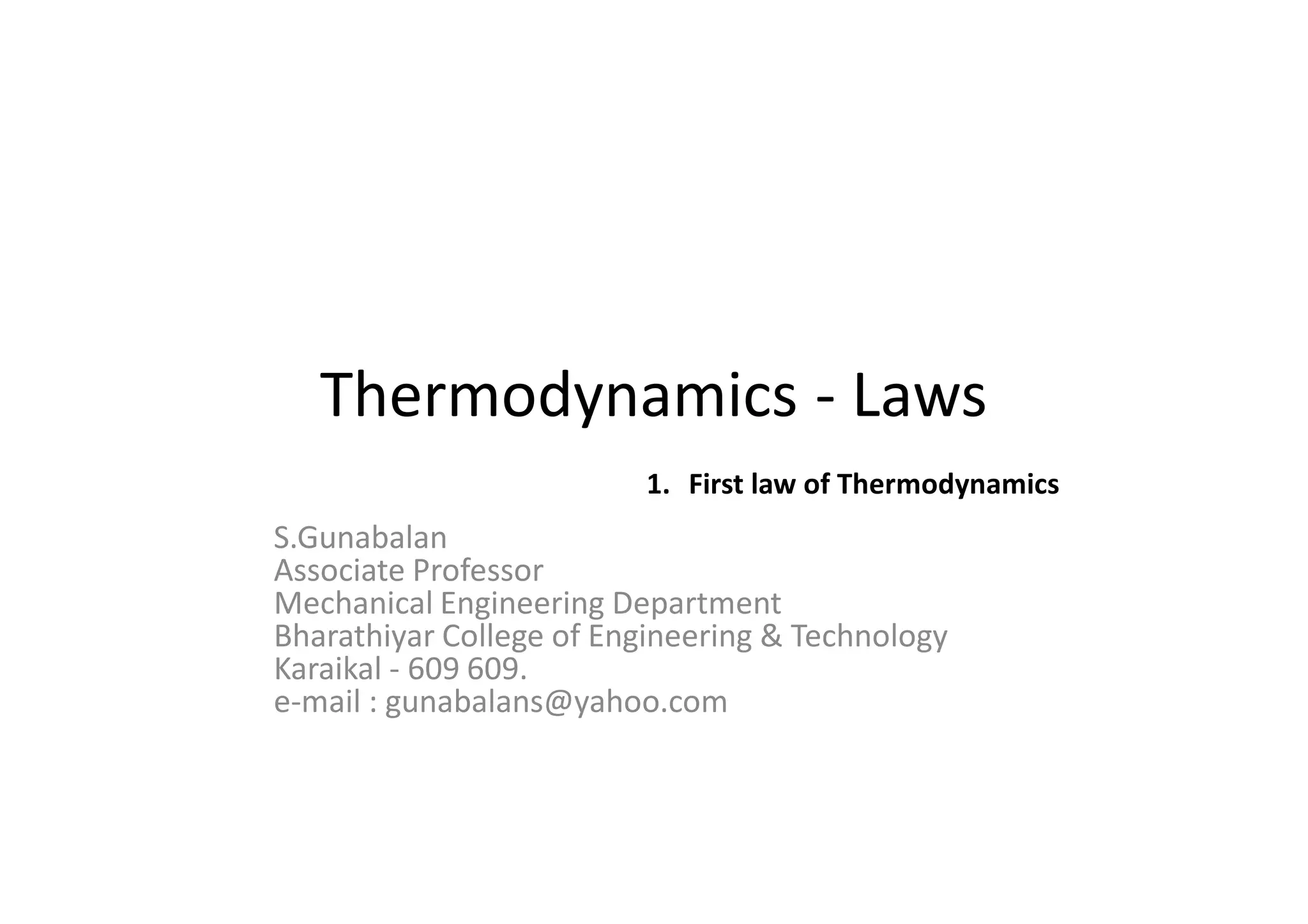 02 part2 thermo laws first law | PPT