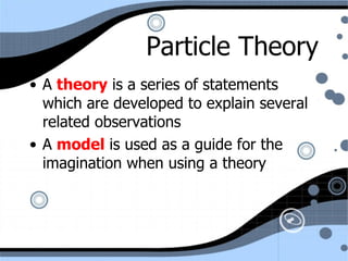 Particle Theory of Matter | PPT