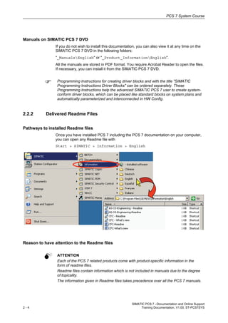 02 pcs 7 documentation and support v1.00 en | PDF
