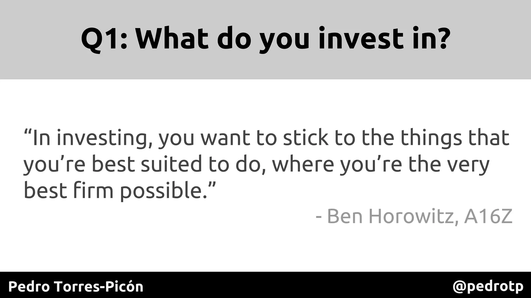 [PREMONEY MIAMI] Quotidian Ventures >> Pedro Torres-Picón, "How To : Build an Investment Thesis ...