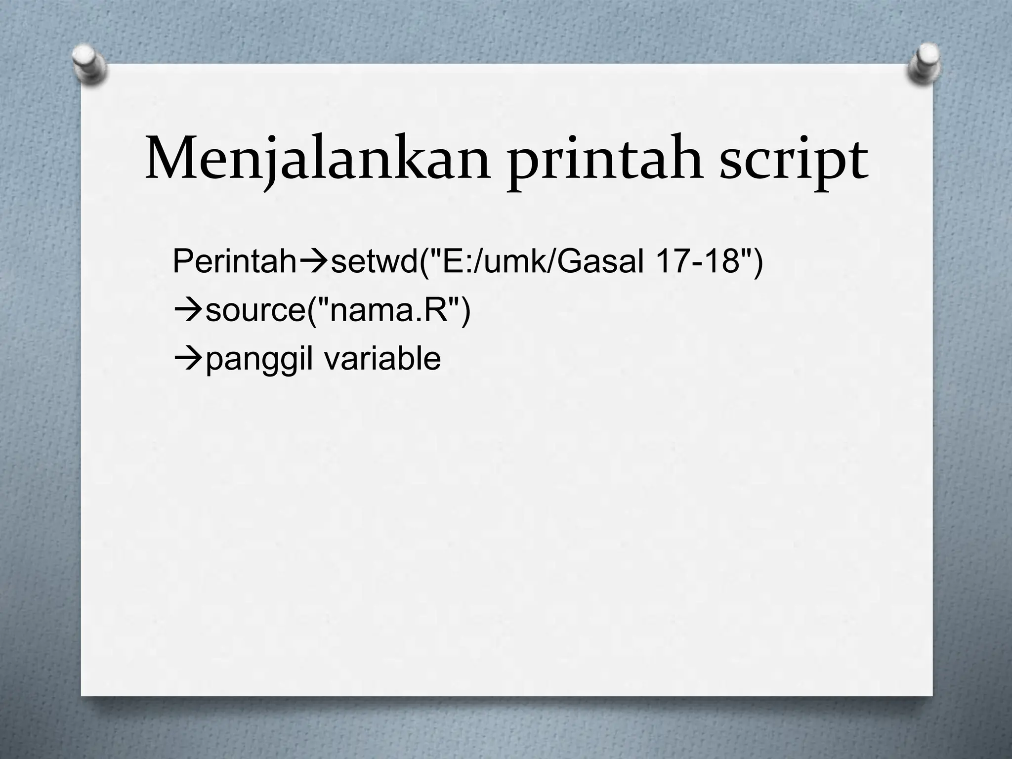 02 Pengantar Bahasa R teknik informatika | PPTX