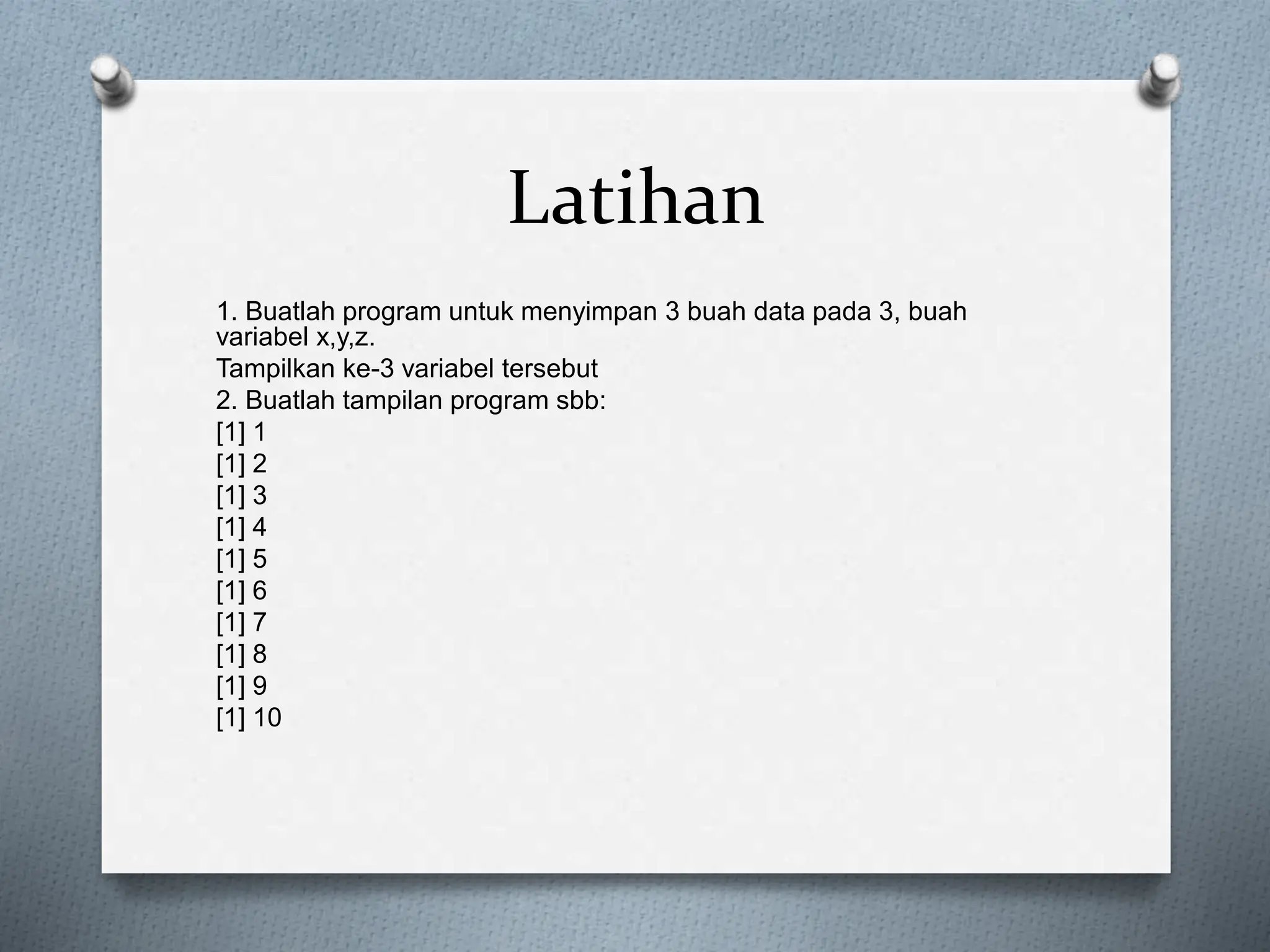 02 Pengantar Bahasa R teknik informatika | PPTX