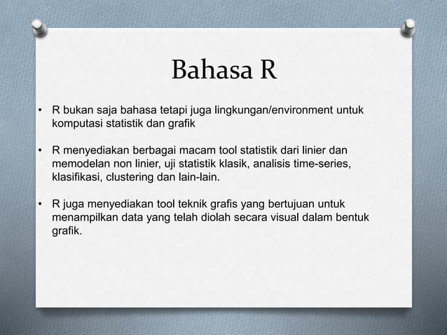 02 Pengantar Bahasa R teknik informatika | PPTX