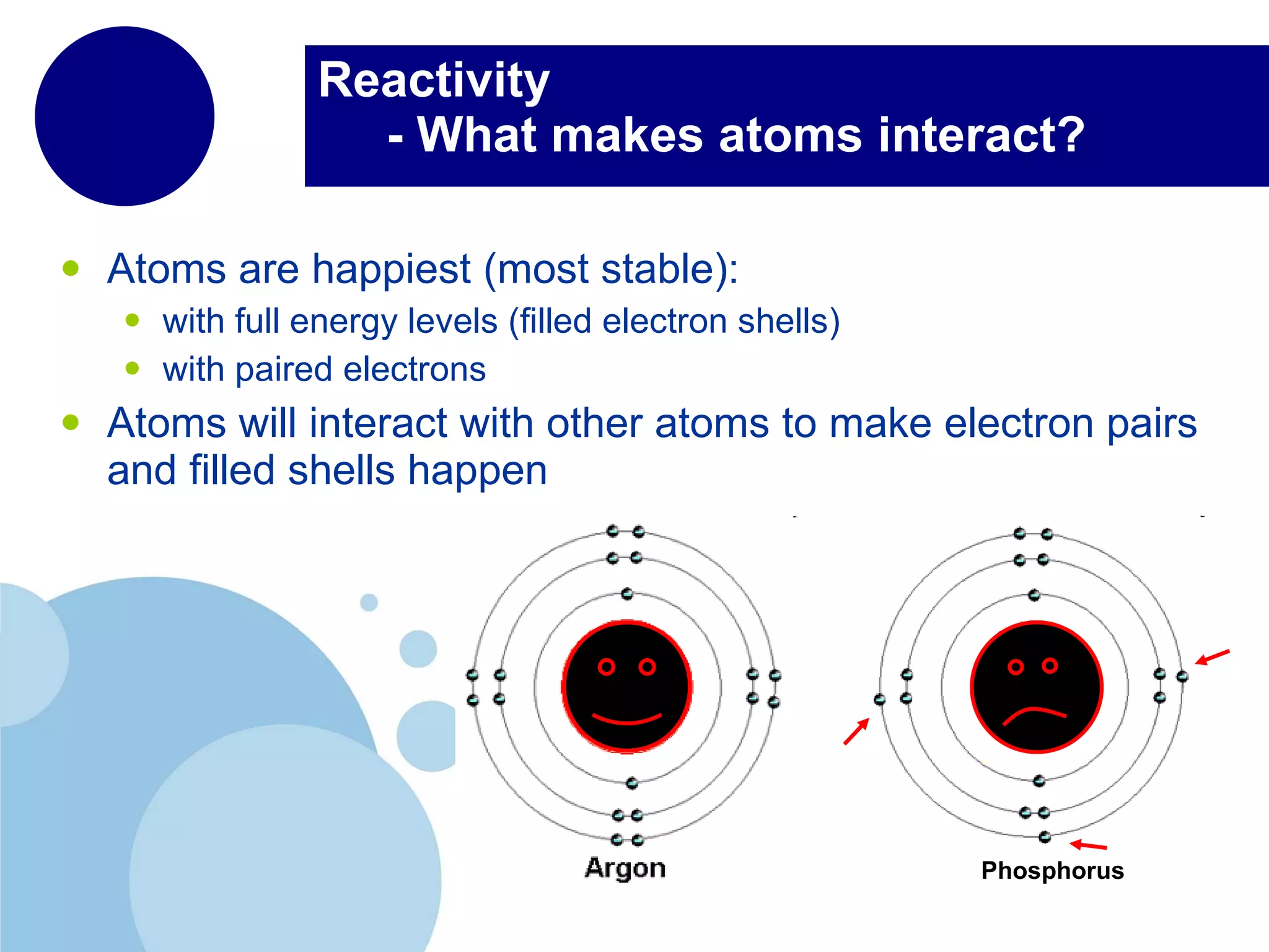 The Periodic Table & Chemical Bonds | PPT