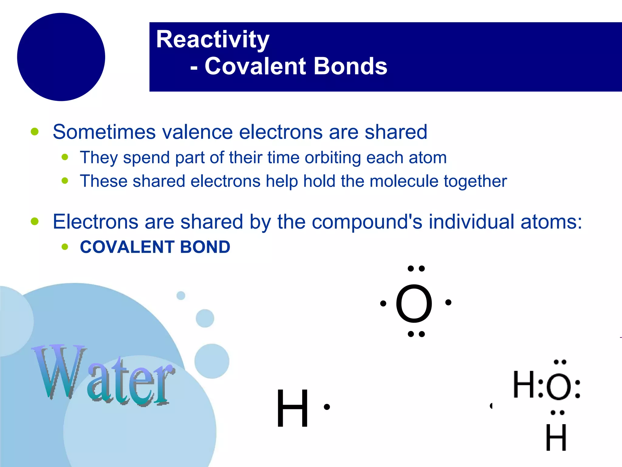The Periodic Table & Chemical Bonds | PPT
