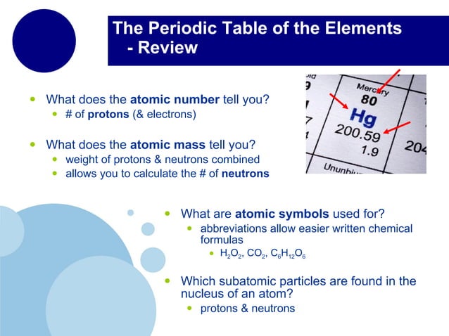 The Periodic Table & Chemical Bonds | PPT
