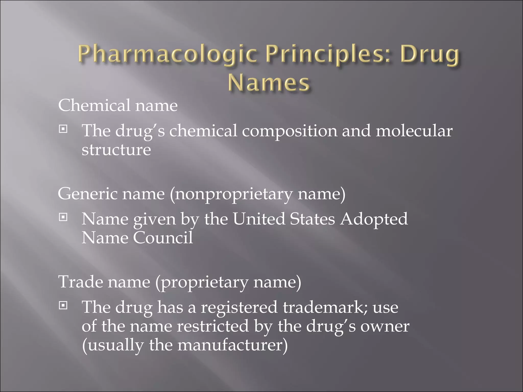 02 Pharmacologic Principles Upd | PPT