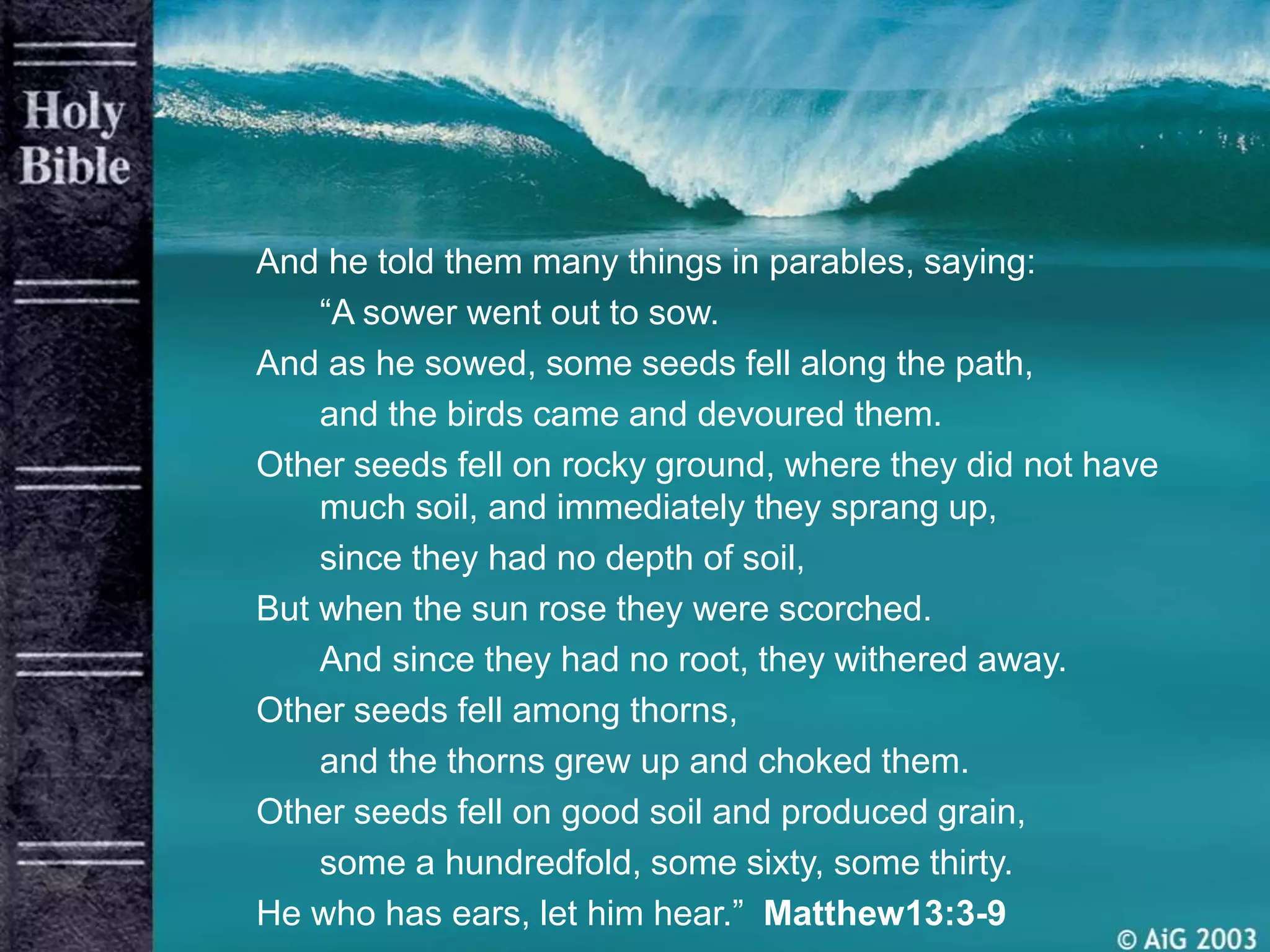 Parables of the Kingdom: The Sower | PPTX