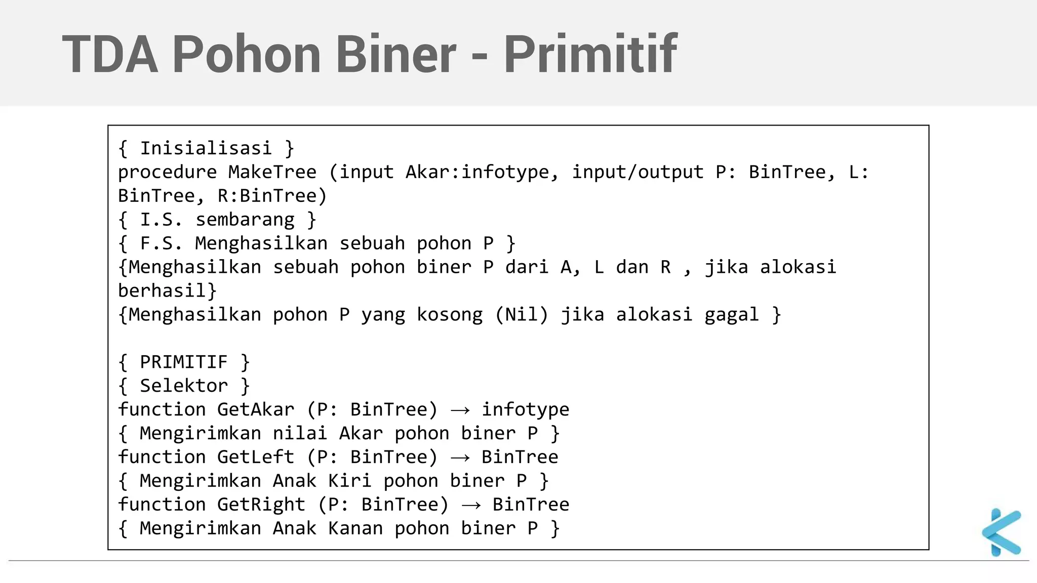 Algoritma dan Struktur Data - Pohon Biner | PPT