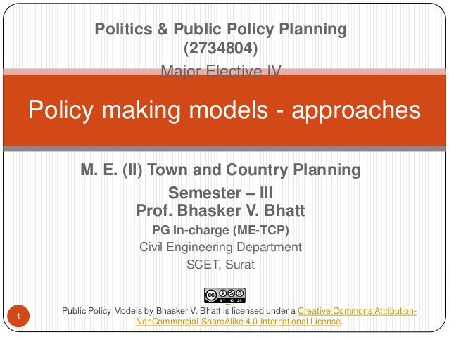 02 Policy making models - Approaches