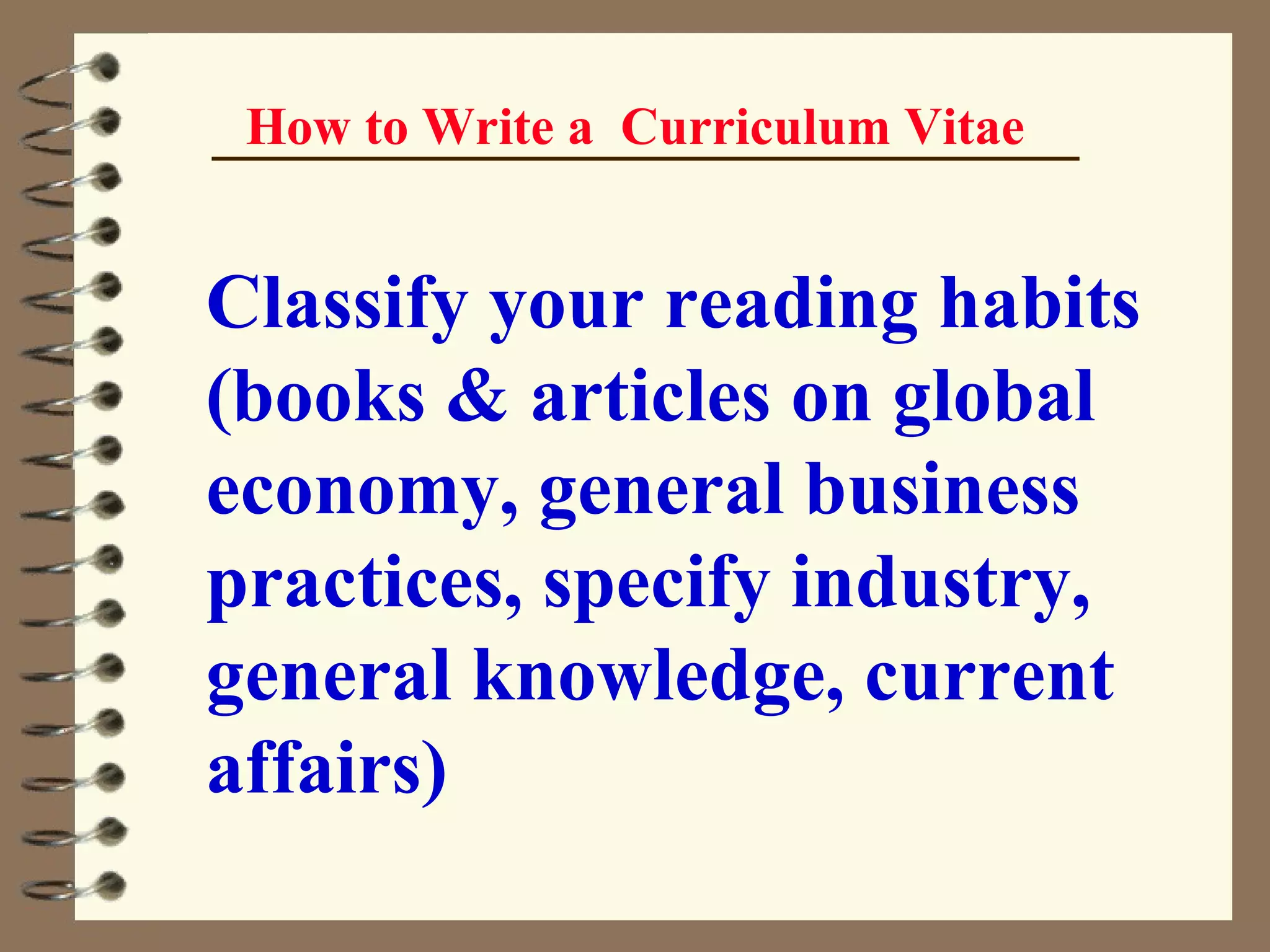 02 ppt how to make a cv ( full) | PPT