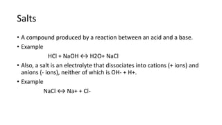 chemistry of water ph acid and bases. | PPT