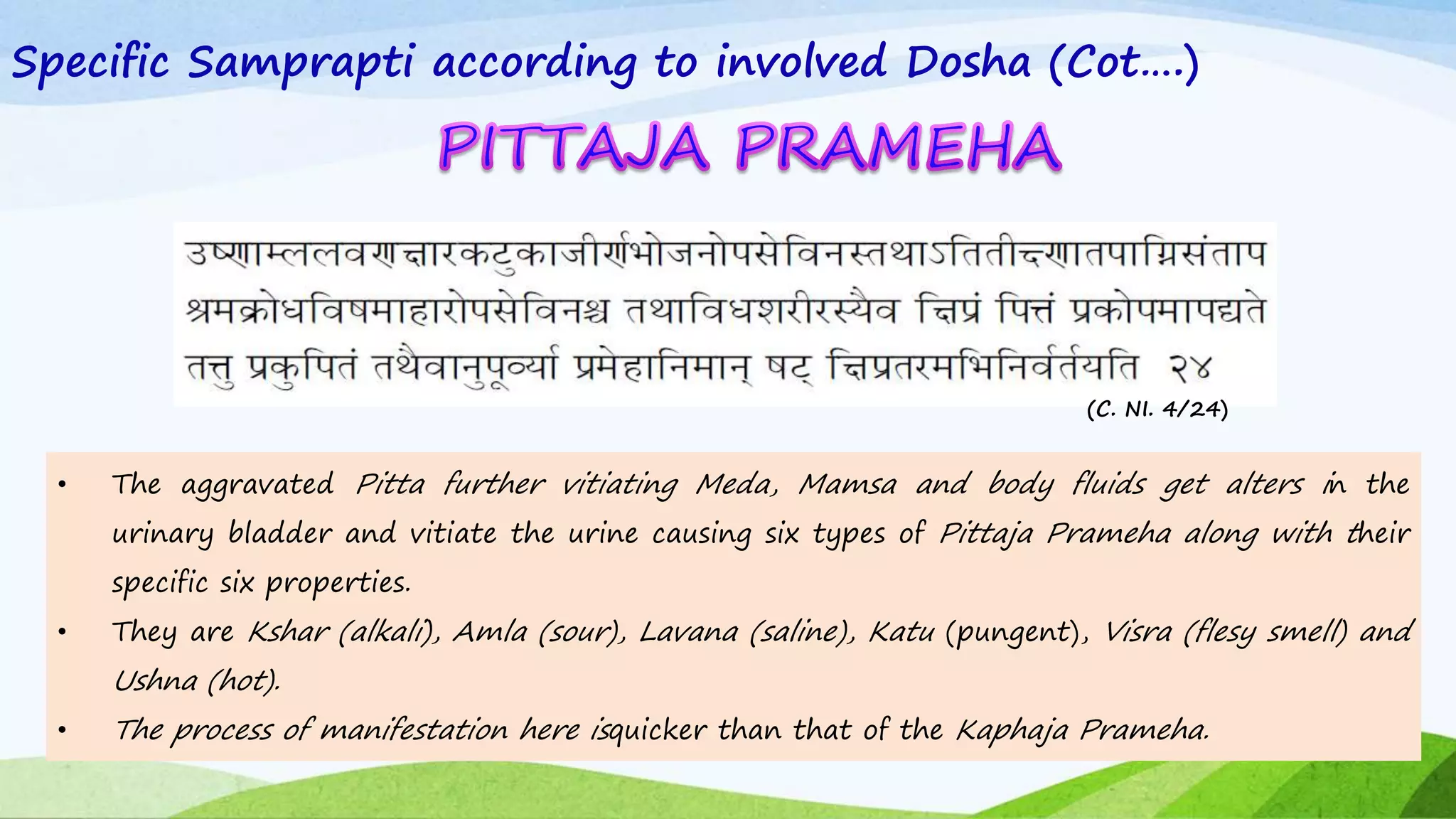 Prameha, Madhumeha - Diabetes & it's complications | PPSX