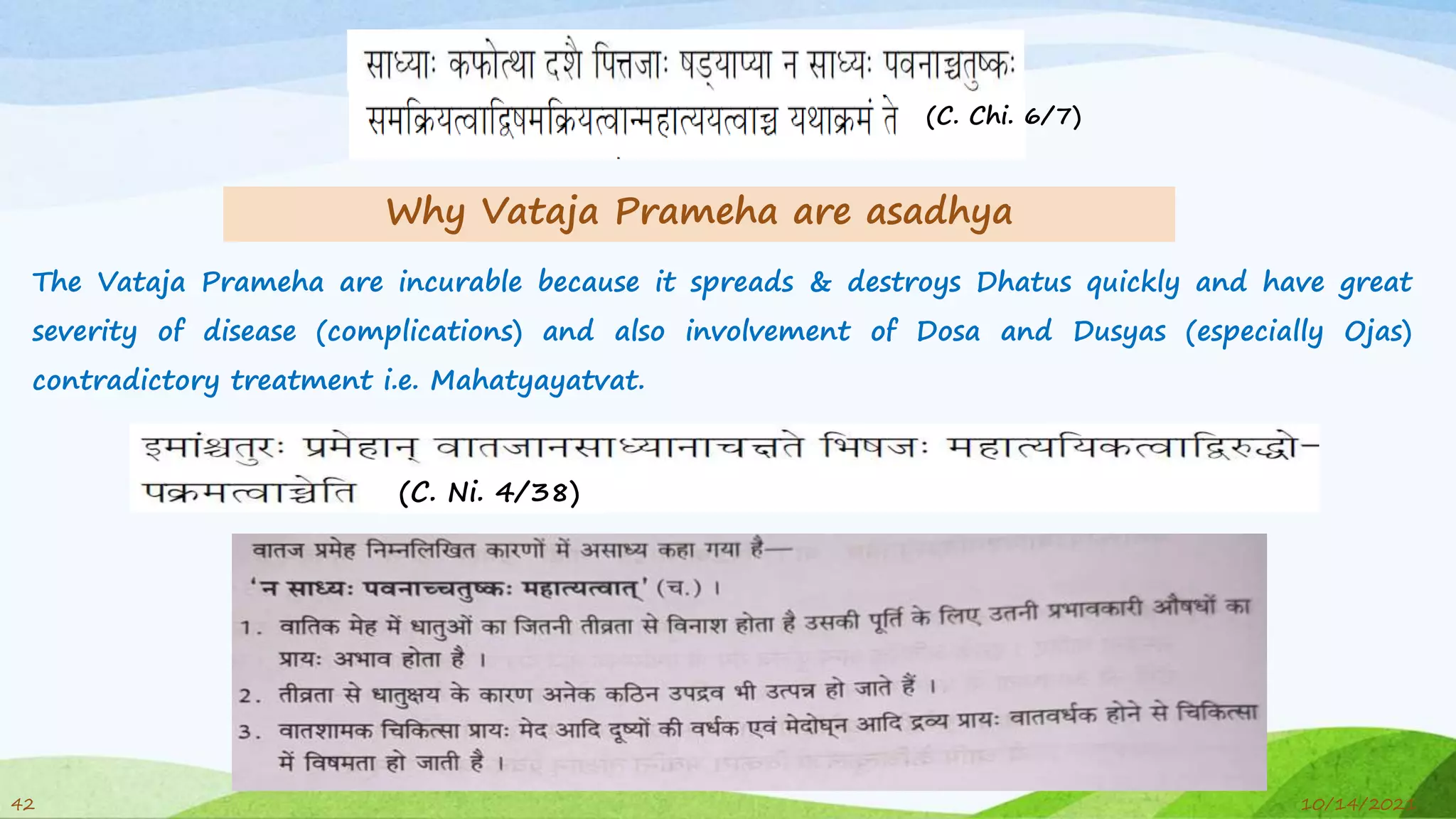 Prameha, Madhumeha - Diabetes & it's complications | PPSX