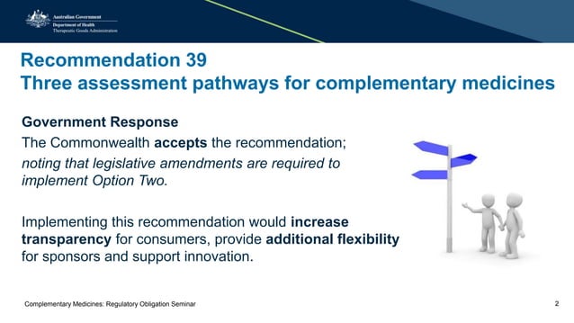 Presentation: New pathway for complementary medicines | PPT