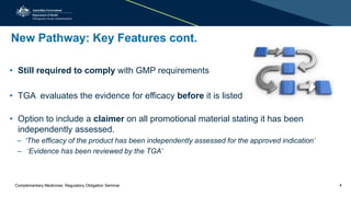 Presentation: New pathway for complementary medicines | PPT