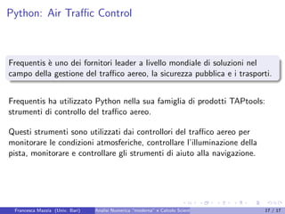 Open Day, "Analisi Numerica moderna e Calcolo Scientico: Fortran, C e ...