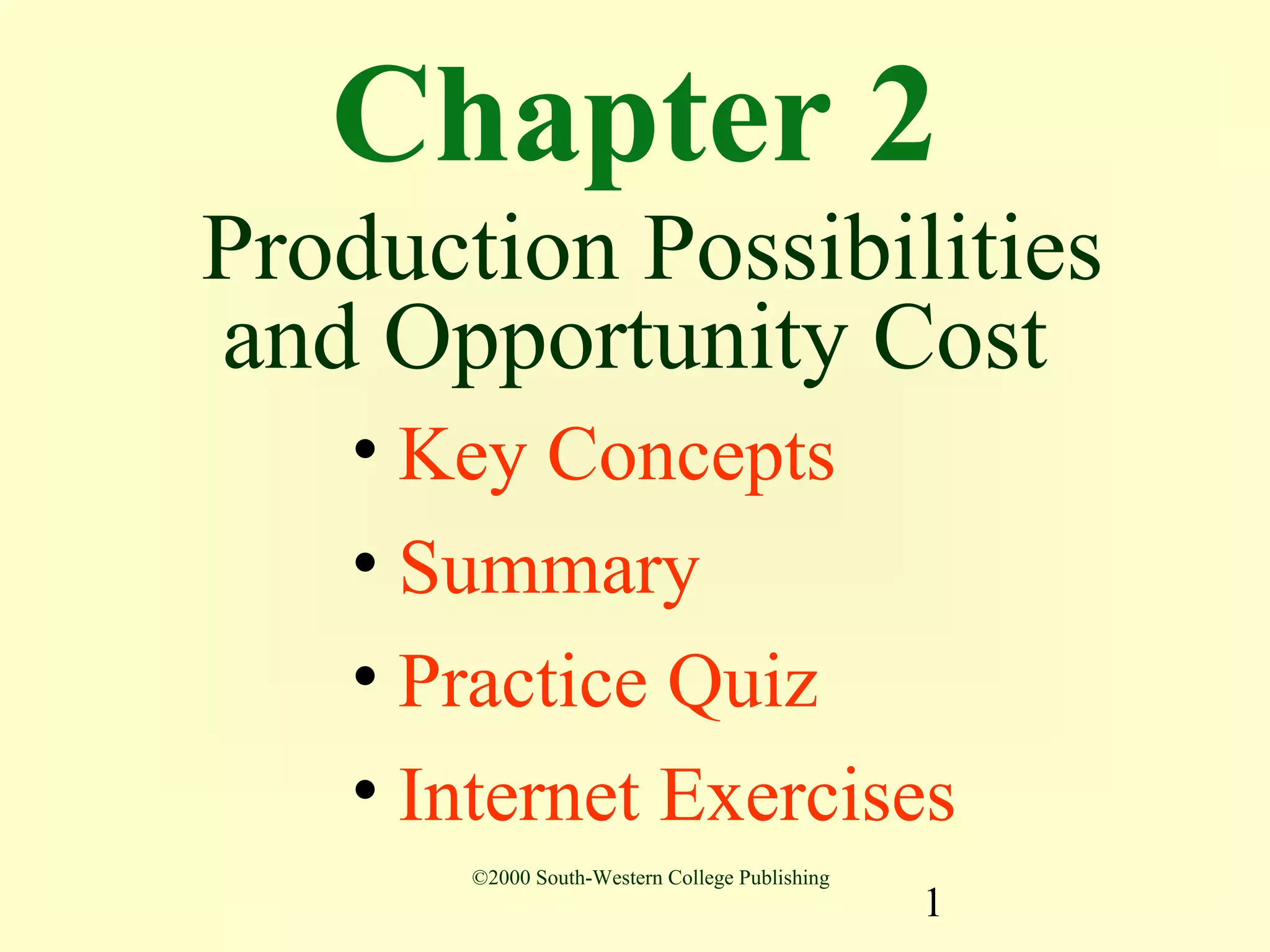02 production possibilities and opportunity cost | PPT