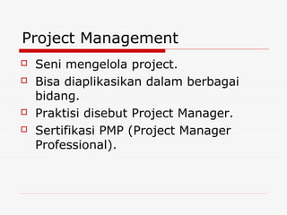 Pengenalan Project Management | PPT