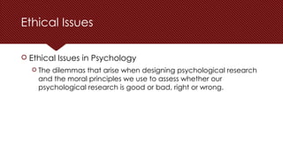 PRELIM-Professional Ethics in Psychology | PPTX | Science