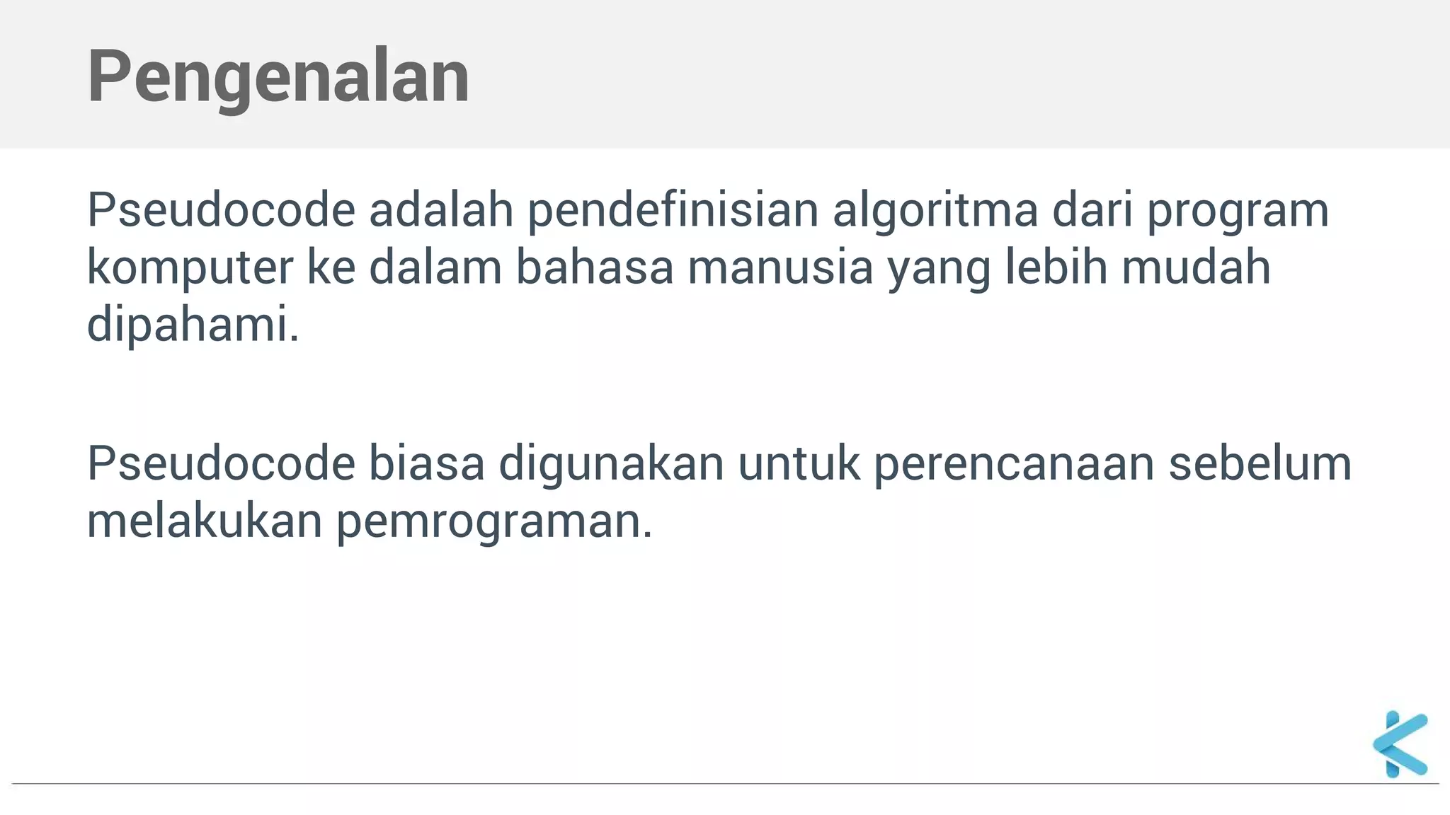 Algoritma dan Struktur Data - Pseudocode | PDF
