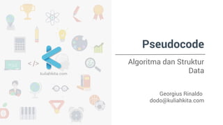 Algoritma dan Struktur Data - Pseudocode | PDF