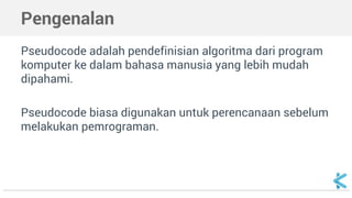 Algoritma dan Struktur Data - Pseudocode | PDF