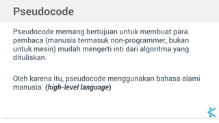 Algoritma dan Struktur Data - Pseudocode | PDF