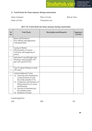 02 QUALITY CONTROL TEST REPORTS FORMATS | PDF