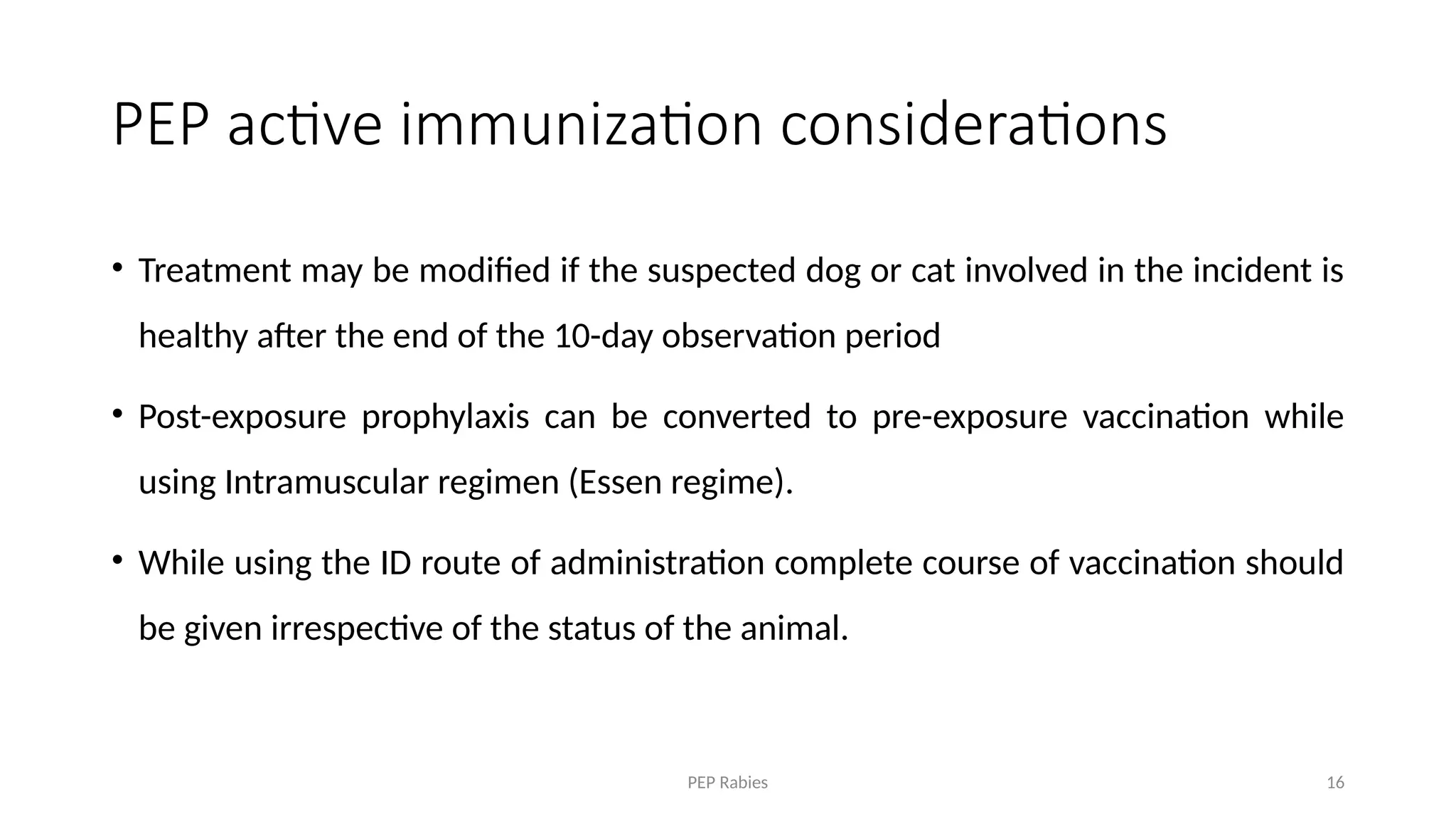 Post Exposure Prophylaxis of Rabies UG level | PPTX