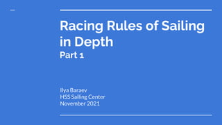 Racing Rules of Sailing in Depth. Part 1. | PDF