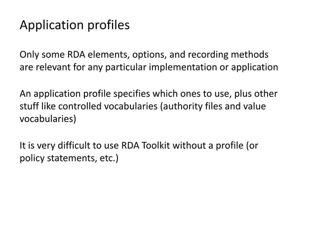 RDA methods, scenarios, tools - Gordon Dunsire | PPTX | Databases | Computer Software and ...