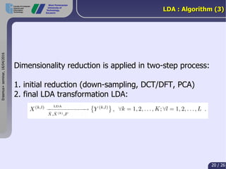 Pawel FORCZMANSKI "Dimensionality reduction methods applied to digital image processing and ...