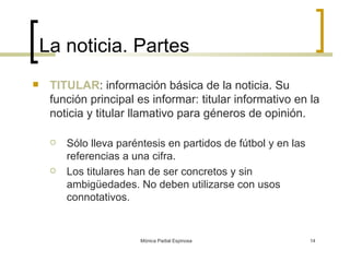 Redacción periodística 2. La noticia | PPT