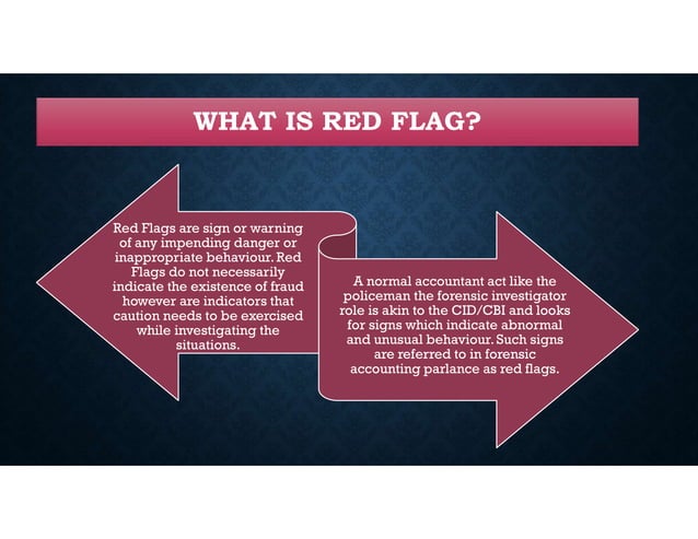 02 Red Flag PPT.pdf for forensic audit and accounting | PDF