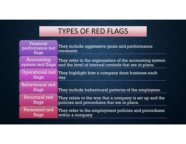 02 Red Flag PPT.pdf for forensic audit and accounting | PDF