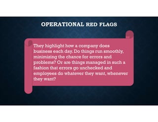 02 Red Flag PPT.pdf for forensic audit and accounting | PDF