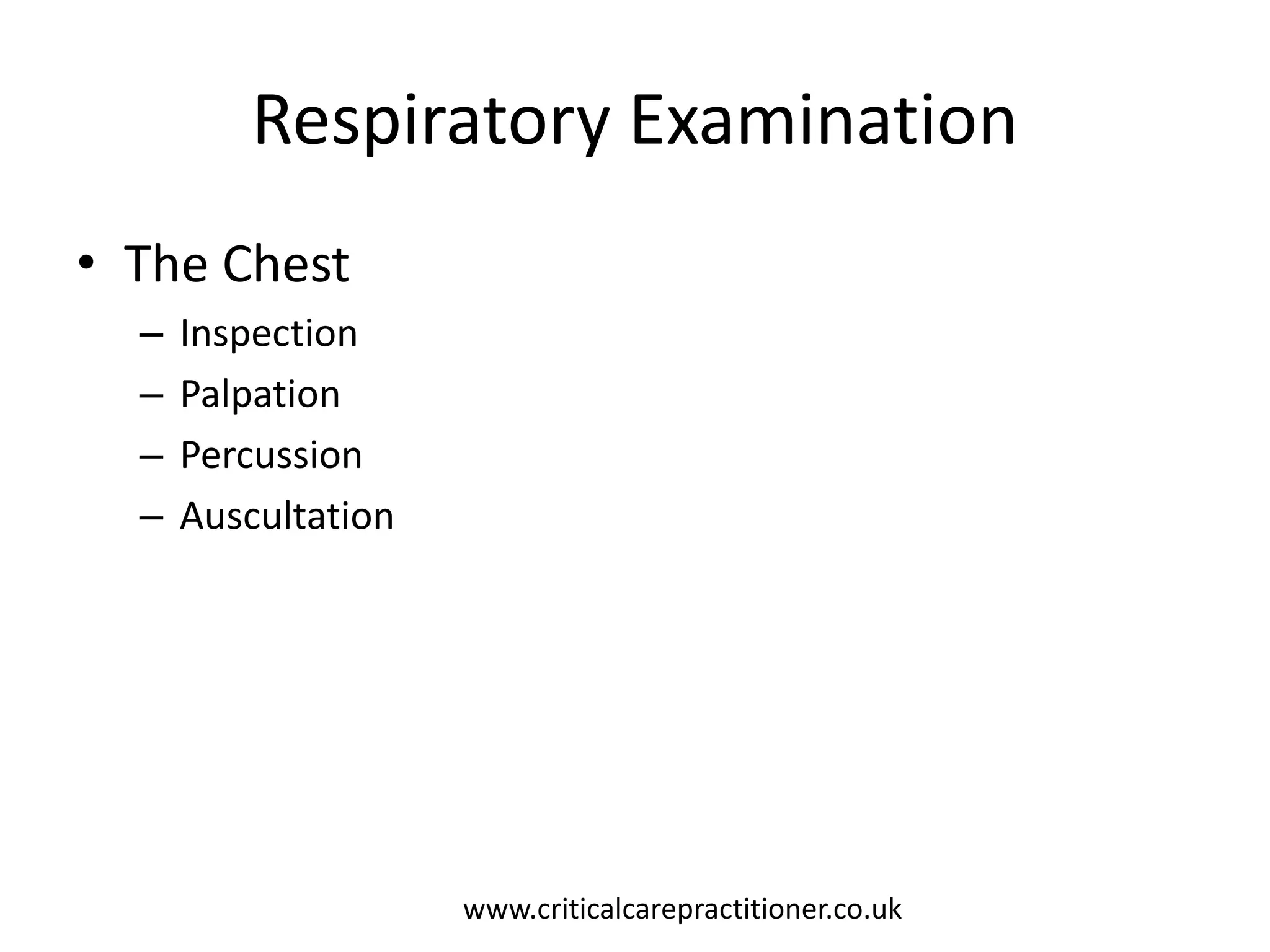 Structured examination of the Respiratory System | PPTX
