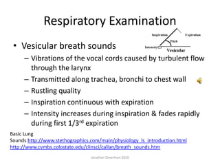 Structured examination of the Respiratory System | PPTX