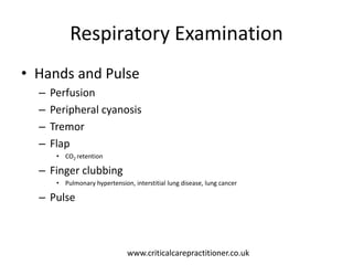 Structured examination of the Respiratory System | PPTX | Lung and ...