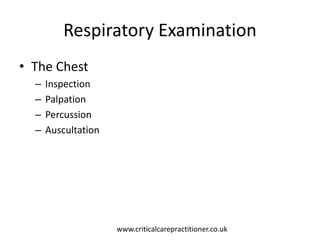 Structured examination of the Respiratory System | PPTX | Lung and ...