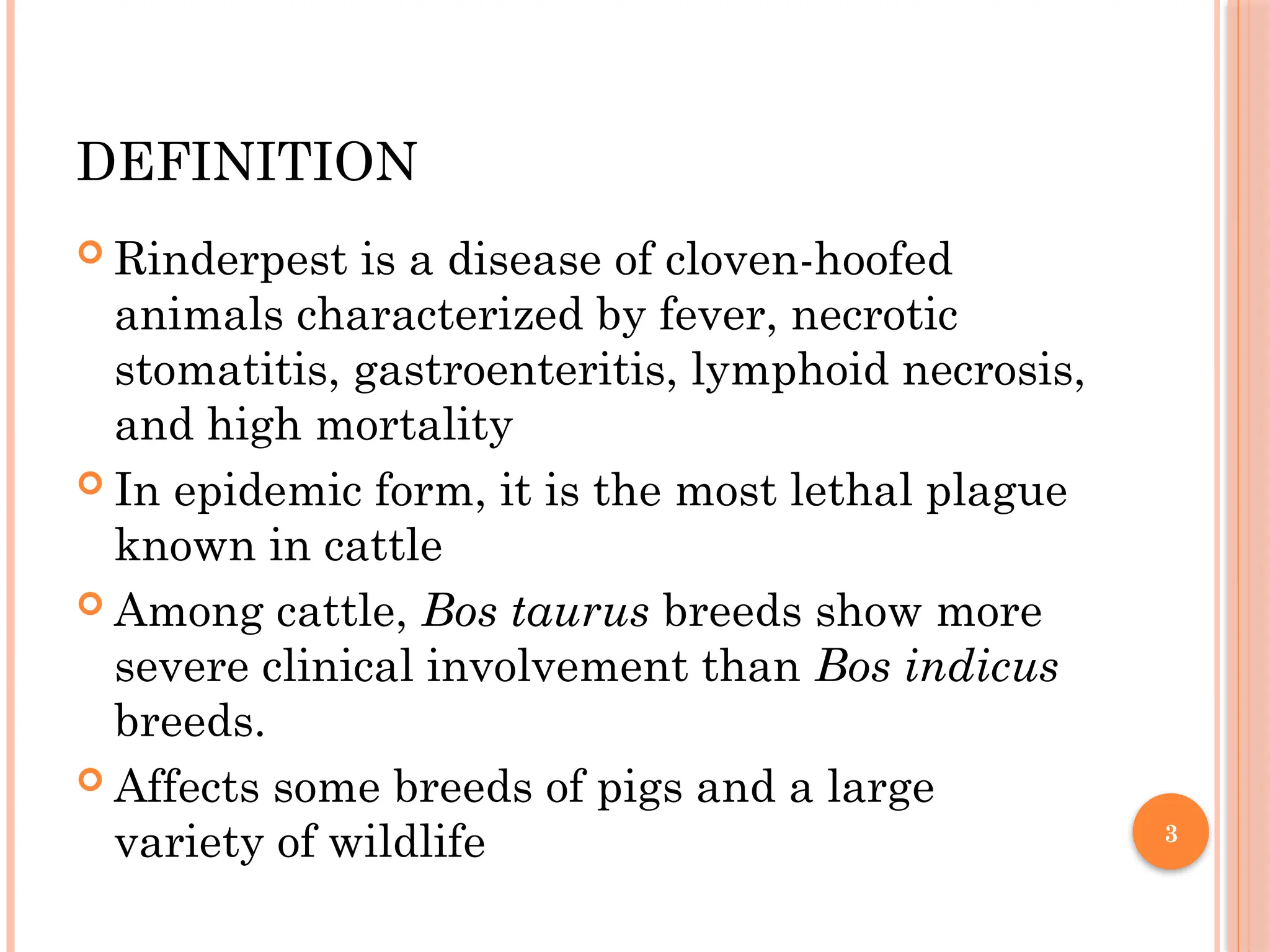 Rinderpest in Domestic and Corridor animals | PPTX