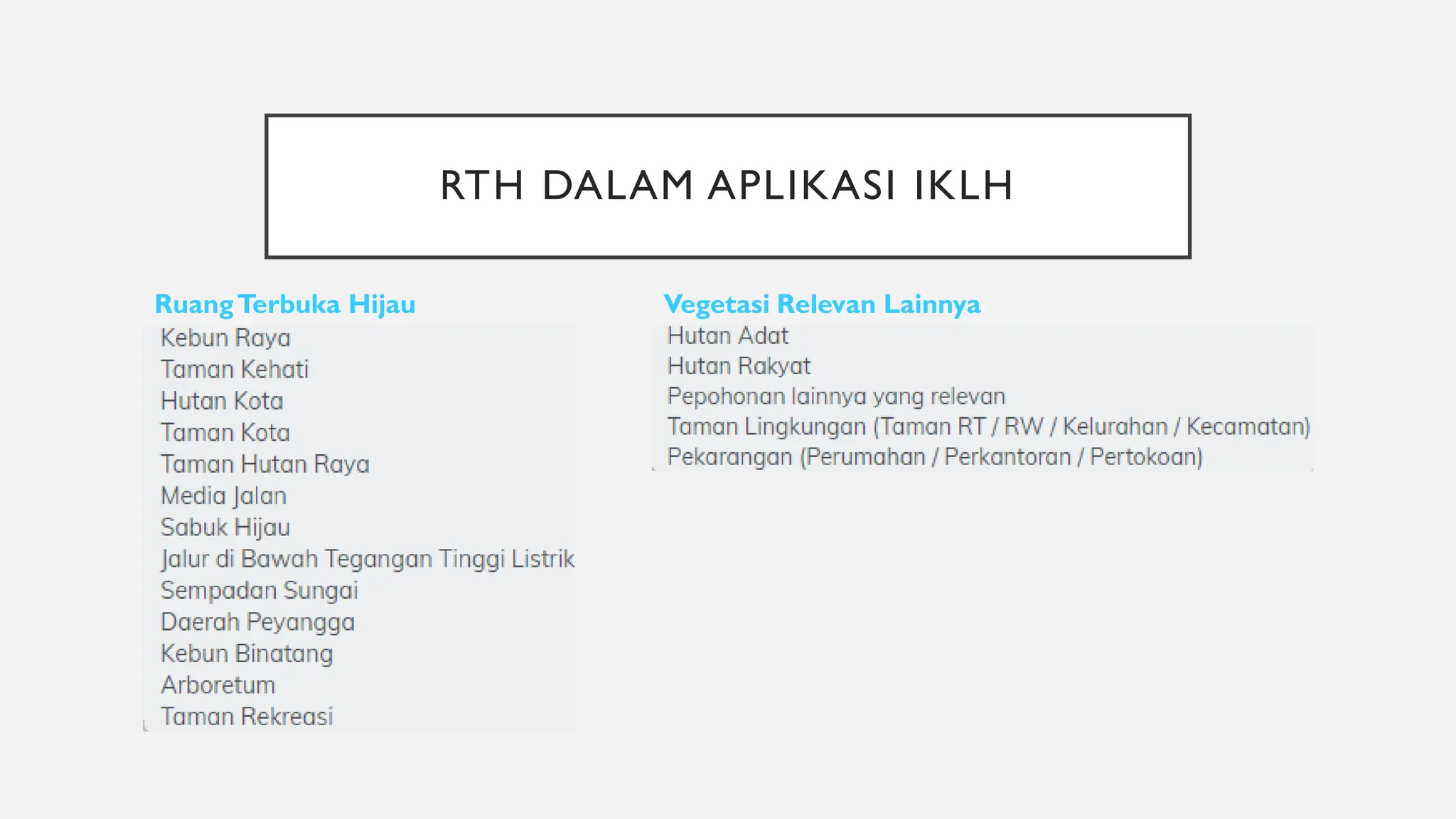 RTH DALAM PENGHITUNGAN Indeks Kualitas Tutupan Lahan | PDF