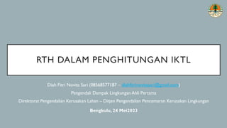 RTH DALAM PENGHITUNGAN Indeks Kualitas Tutupan Lahan | PPT