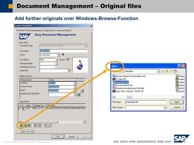 SAP EASY DMS | PPT | Operating Systems | Computer Software and Applications