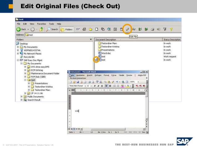 SAP EASY DMS | PPT | Operating Systems | Computer Software and Applications