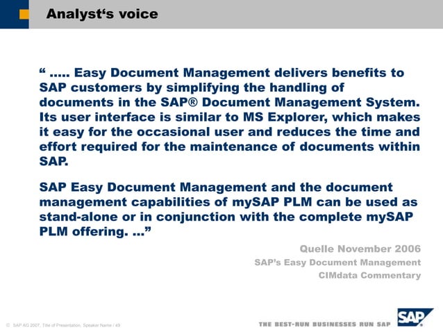 SAP EASY DMS | PPT | Operating Systems | Computer Software and Applications