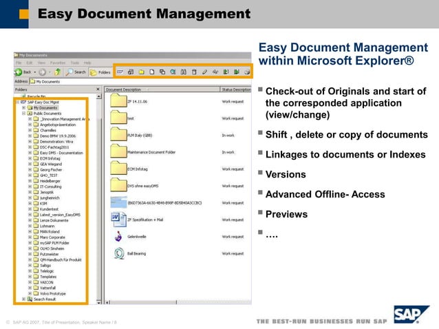 SAP EASY DMS | PPT | Operating Systems | Computer Software and Applications