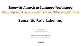 Semantic Role Labeling | PDF